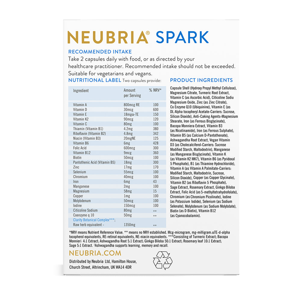 Neubria Spark - Supplements for Memory & Focus | Neubria